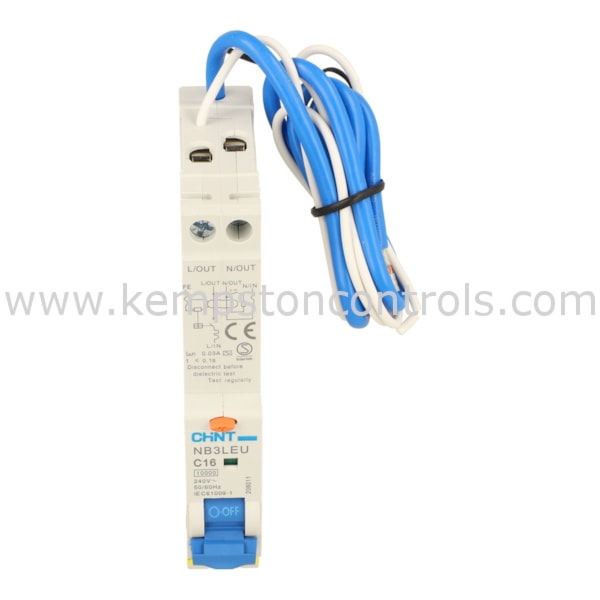 CHINT NB3LEU-A-C16 CHINT RESIDUAL CURRENT CIRCUIT BREAKER, 1 POLE +N, C ...