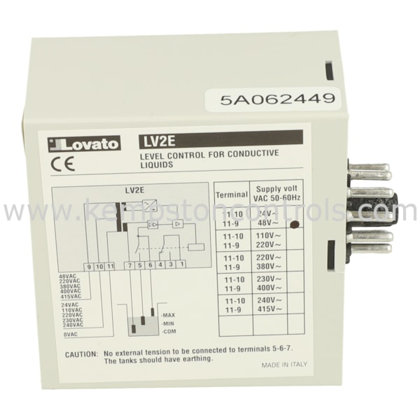 Lovato LV2E48 LOVATO LEVEL CONTROL LV2E 24/48V | Kempston Controls