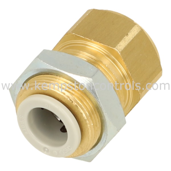 SMC KQ2E10-G02A SMC STRAIGHT THREADED ADAPTOR G 1/2 MALE TO PUSH IN 10 MM, THREADED-TO-TUBE ...