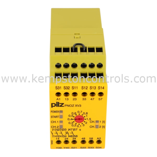 Pilz PNOZ XV3 3/24VDC 3n/o 2n/o t PILZ SAFETY RELAY, 1/2 CHANNEL WIRING ...