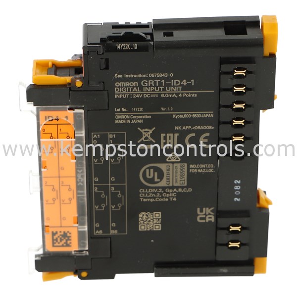 Omron GRT1-ID4-1 OMRON SMARTSLICE 4 POINTS DIGITAL INPUT PNP | Kempston Controls