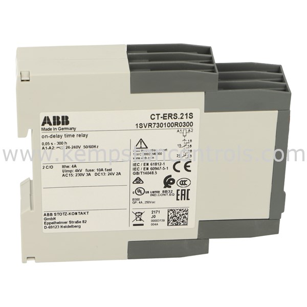 ABB 1SVR730100R0300 ABB CT-ERS.21S TIMER ON DELAY 2C/O | Kempston Controls