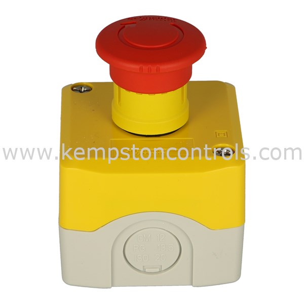 Schneider XALK178 ENCLOSED E-STOP, TWIST TO RESET, YELLOW, 40MM ...