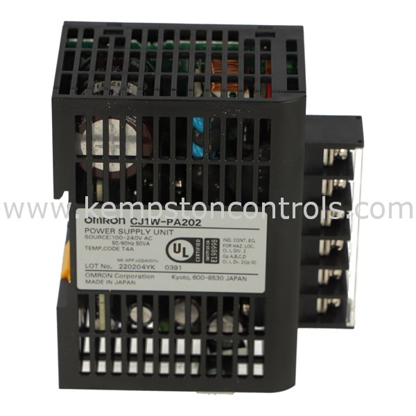 Omron CJ1W-PA202 OMRON POWER SUPPLY UNIT 100 TO 240 VAC OUTPUT CAPACITY ...
