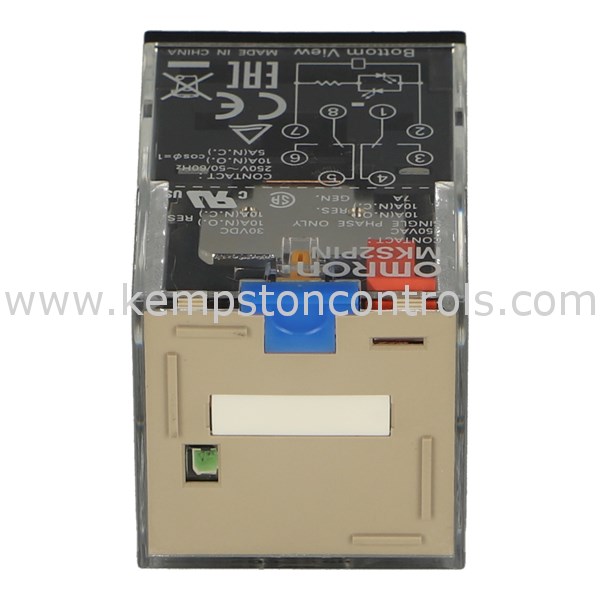 Omron MKS2PIN DC12 OMRON 8 PIN DPDT 10A RELAY 12VDC | Kempston Controls