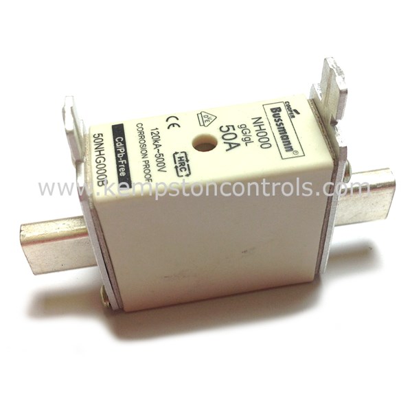 Mersen T212974 NH FUSE-LINK GG, 500VAC, SIZE 000, 50A DOUBLE INDICATOR ...