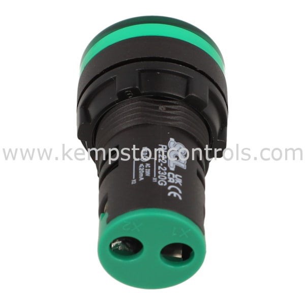 SCL PL22-230G AC230V SCL 22MM LED INDICATOR 230AC IP65 | Kempston Controls