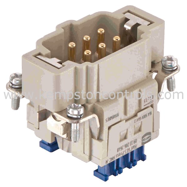 HARTING 09332062648 HARTING INSERTS, CAGE-CLAMP TERMINATION, MALE, GREY ...