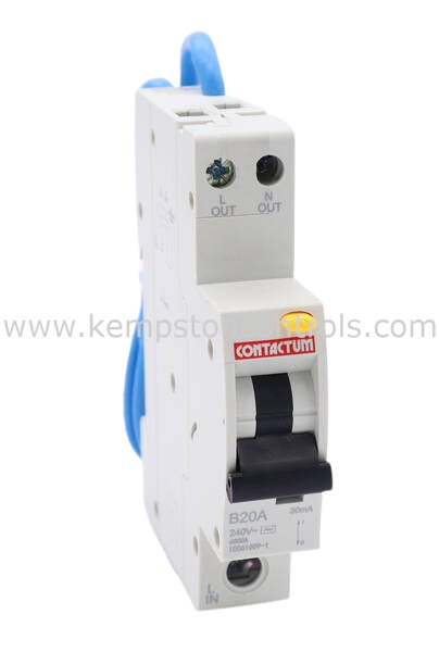 Contactum CPCBR0620AC CONTACTUM RCBO, 20A, 6KA, 50/60HZ, TYPE A, C ...