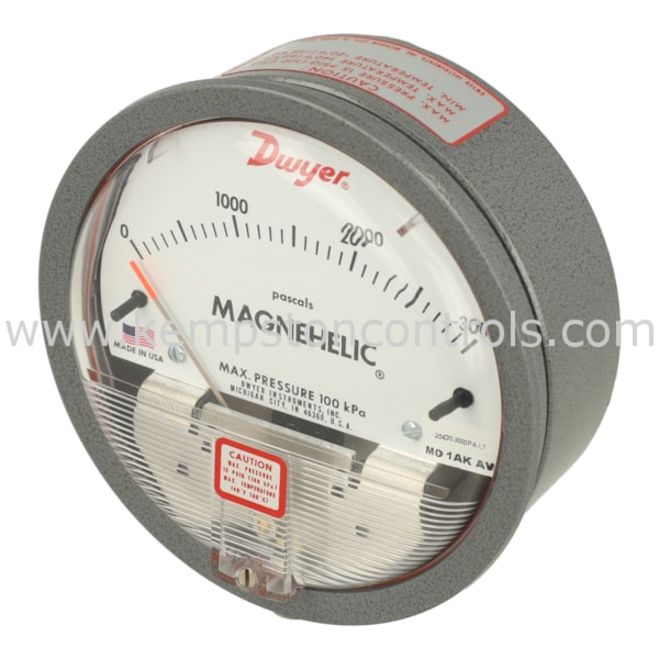 Dwyer 2000-3000PA-LT DWYER MAGNEHELIC DIFFERENTIAL PRESSURE GAUGE, 0 ...