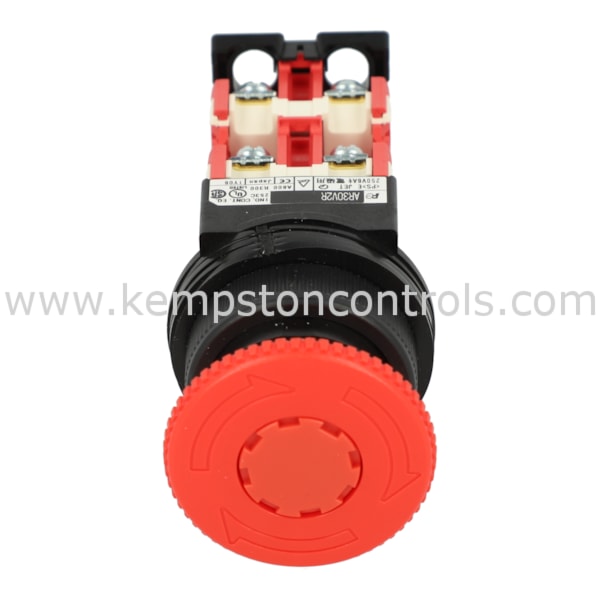 Fuji AR30V2R-22R FUJI PUSHBUTTON E-STOP PUSH-LOCK TURN-RESET (40MM DIA) 2NO+2NC AUX RED ...