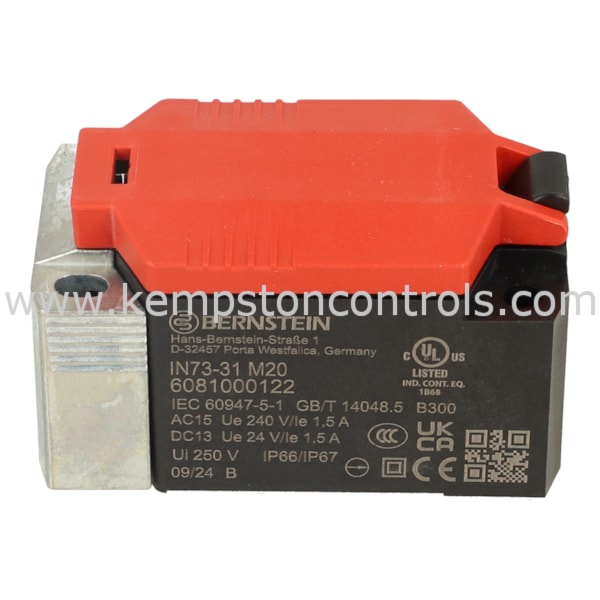 Bernstein 608-1000-122 BERNSTEIN IN73-31 M20 PLASTIC BODIED SWITCH, 240VAC/24VDC 50/60HZ, 3NC ...