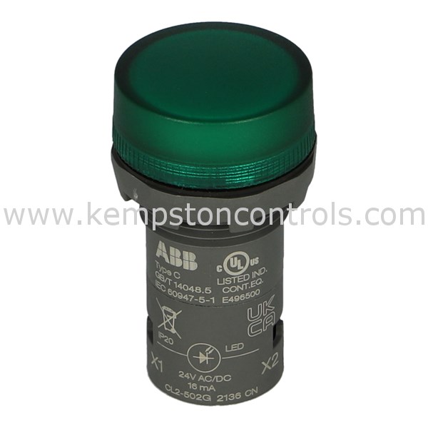 ABB 1SFA619403R5022 ABB COMPACT PILOT LIGHT, GREEN, LED, CL2-502G,24V AC/DC | Kempston Controls