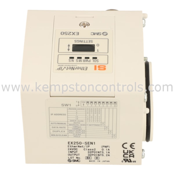 SMC EX250-SEN1 SMC ETHERNET/IP INTERFACE, MAX 32 INPUTS/32 OUTPUTS, M8 ...