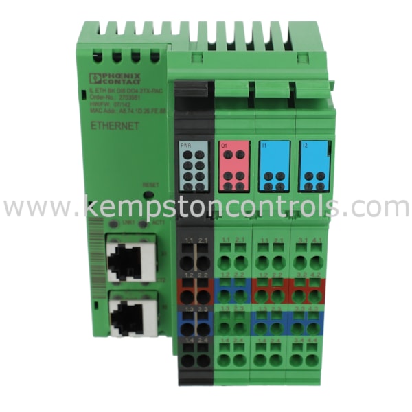 Phoenix 2703981 PHOENIX BUS COUPLER, MODBUS/TCP(UDP), RJ45 JACK, 8 DI, 24VDC, DI 4, 24VDC, 500MA ...