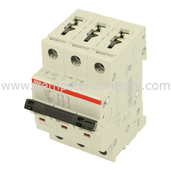 ABB 2CDS273001R0634 ABB MINIATURE CIRCUIT BREAKER, 3 POLE, TYPE C, 63A ...