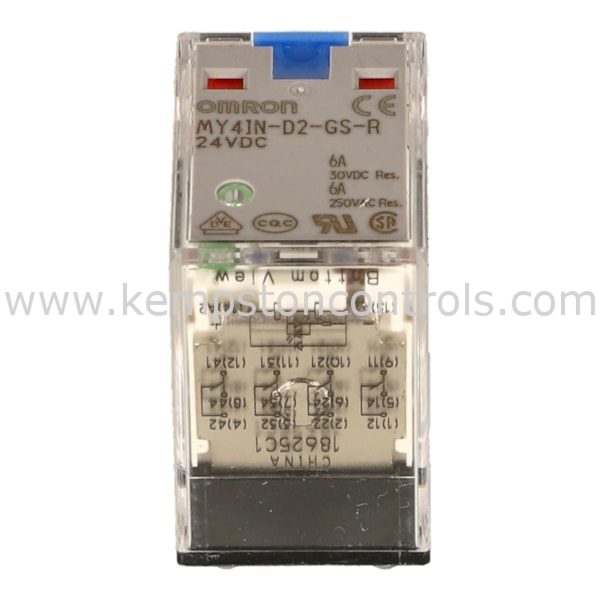 Omron MY4IN-D2-GS-R DC24 OMRON RELAY, PLUG-IN, 14-PIN, 4PDT, 6A, 24VAC ...