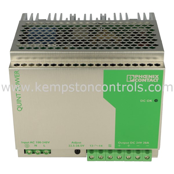 Phoenix 2938620 PHOENIX CONTACT POWER SUPPLY, DIN RAIL, 24VDC, 20A ...
