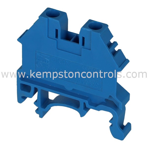 Dinkle DK4N-BL DINKLE 4MM DIN RAIL TERMINAL BLUE | Kempston Controls