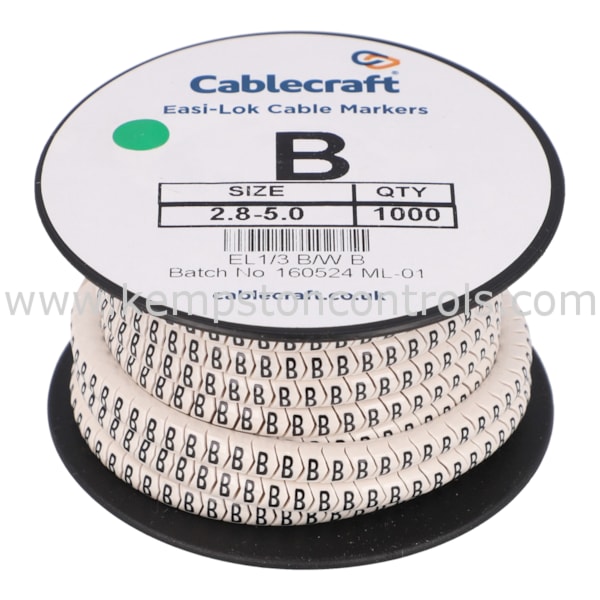 Cablecraft EL1/3 B/W B CABLECRAFT EASI-LOK MARKER CHEVRON CUT 2.8-5.0 ...