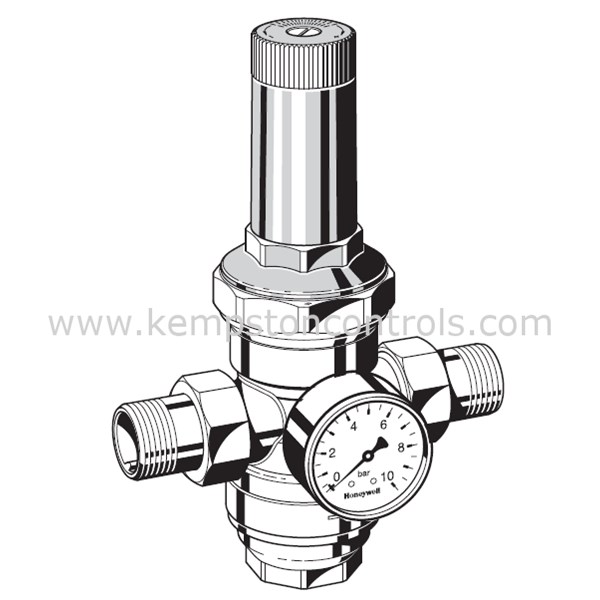 Resideo D06FN-1B RESIDEO PRESSURE REDUCING VALVE, 0.5-2 BAR OUTLET, MAX ...