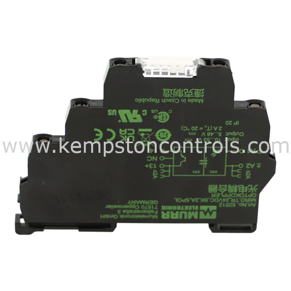 MURR 52512 MURR MIRO TR 24VDC SK 2A 5P OPTO-COUPLER MODULE IN: 53 VDC ...