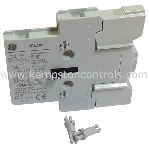 GE BELA02 MECHANICAL/ELECTRICAL INTERLOCK, 2NC, FOR USE WITH CL00 ...