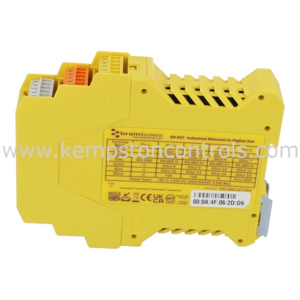 Brainboxes ED-527 BRAINBOXES ETHERNET TO 16 DIGITAL OUTPUTS PLUS ASCII GATEWAY | Kempston Controls