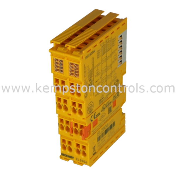 Beckhoff EL2904 BECKHOFF DIGITAL OUTPUT TERMINAL, 4-CHANNEL, 24V DC, 0.5A, 4 OUTPUTS, 1-/2 WIRE ...