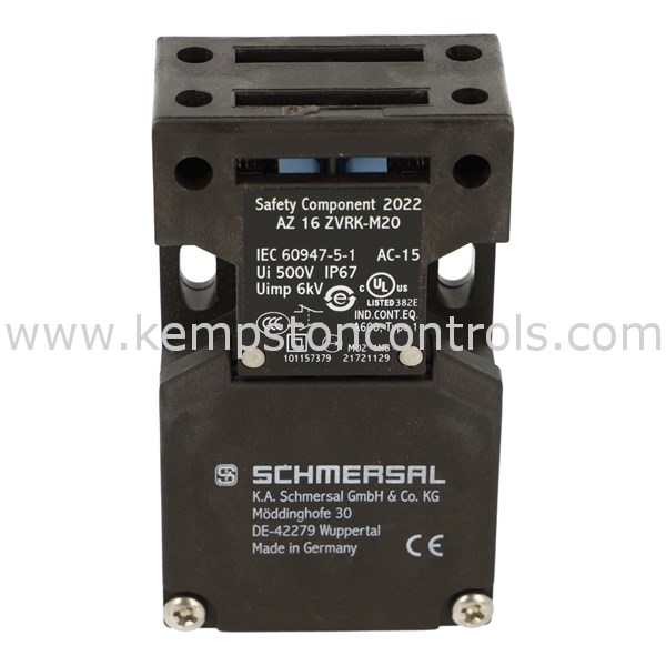 Schmersal AZ16ZVRK-M20 SAFETY SWITCH, WITH SEPARATE ACTUATOR, 1NO+1NC ...