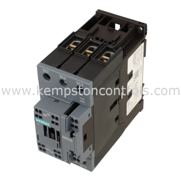 Siemens 3RT2035-3AF00 SIEMENS CONTACTOR, AC-3 40A, 18.5KW/400V 1NO+1NC, 110VAC 50HZ, 3-POLE ...
