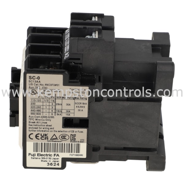 Fuji SC0-1B/1 FUJI SC-0 AC100-110V 1B CONTACTOR 1 N/C AUX (5.5KW AC3 ...