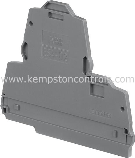 Entrelec 1SNK505960R0000 ENTRELEC END SECTION, ES4-D2, DARK GRAY, 2 ...