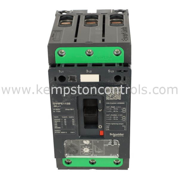 Schneider GV4PE115B SCHNEIDER MOTOR CIRCUIT BREAKER, TESYS GV4, 3P ...