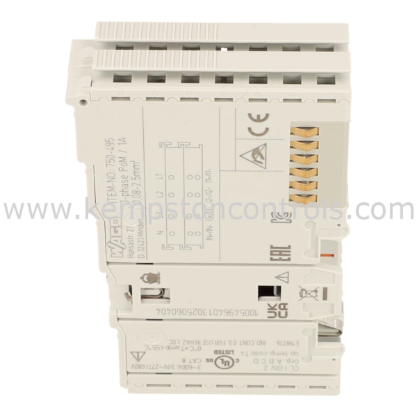WAGO 750-495 WAGO 3-PHASE POWER MEASUREMENT MODULE AC 690 V / 1 A ...
