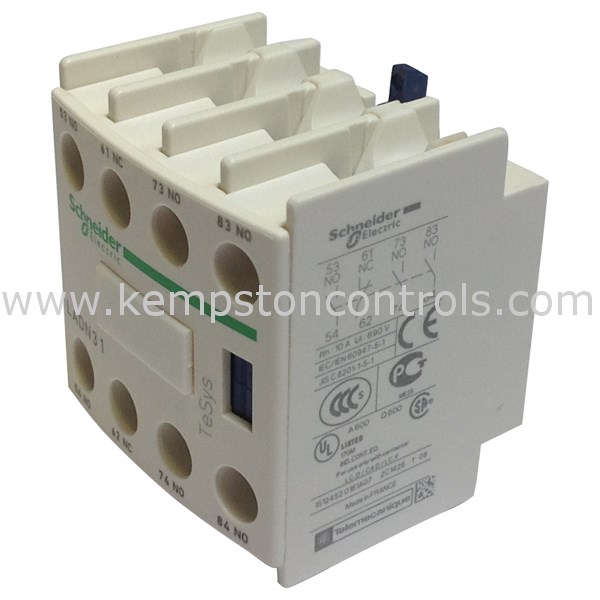 Schneider LADN31 SCHNEIDER AUXILIARY CONTACT BLOCK 3NO. 1NC. | Kempston ...