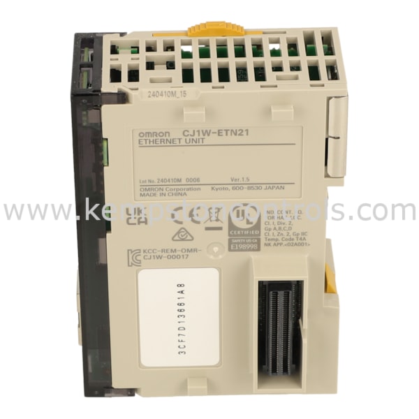 Omron CJ1W-ETN21 OMRON ETHERNET UNIT FOR CJ-SERIES, 100BASE-TX AND 10 ...