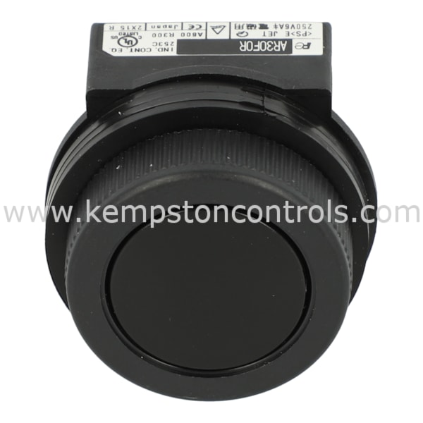 Fuji AR30F0R-10B FUJI PUSHBUTTON FLUSH ROUND HEAD 1NO AUX BLACK ...