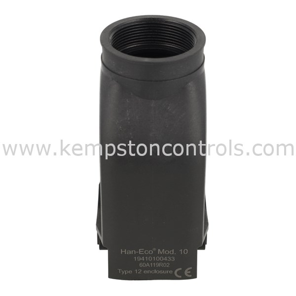 HARTING 19410100433 HARTING HAN HOOD ECO MODULAR, 10B SIZE, 4 MODULE SLOTS, TOP ENTRY, M40 ...