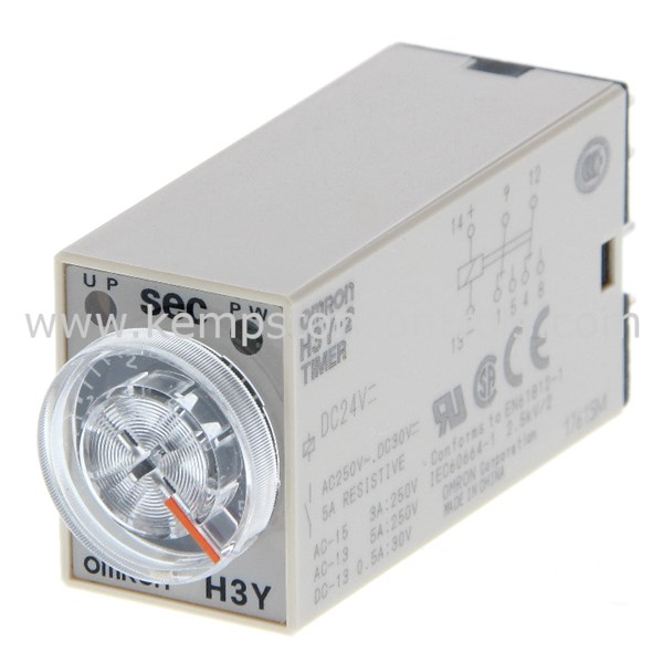 Omron H3Y-2 DC24 30S OMRON TIMER, PLUG-IN, 8-PIN, ON-DELAY, DPDT, 24 VDC SUPPLY VOLTAGE, 30 ...