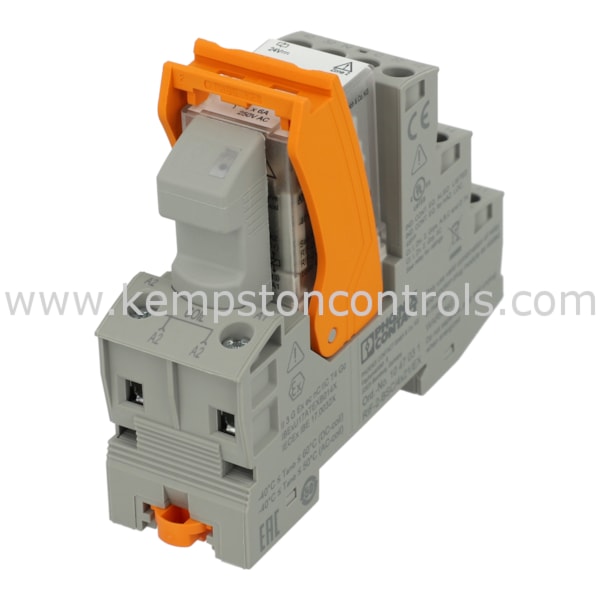 Phoenix 2909845 PHOENIX INTERFACE RELAY, DIN RAIL MOUNT, 24V DC, SCREW ...
