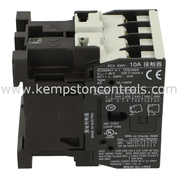 IMO MC10N-S-0124AC IMO CONTACTOR 3P 10A 24V AC | Kempston Controls
