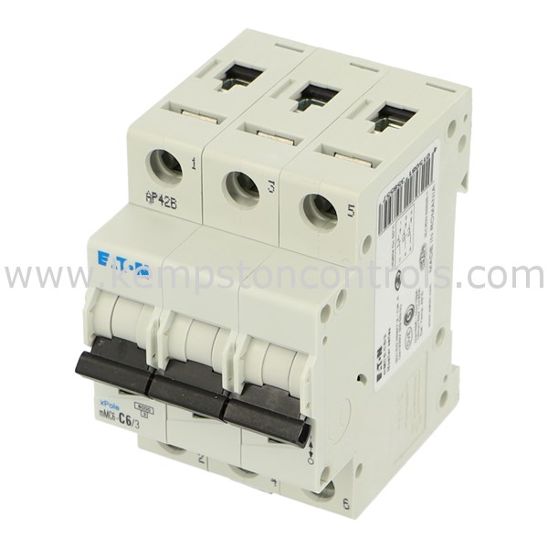 Moeller MMC6-C6/3 MOELLER MCB 6A C 6KA 3POLE | Kempston Controls