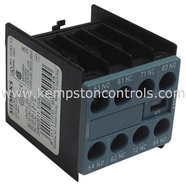 Siemens 3RH1911-1GA22 SIRIUS S00 AUX CONT BLOCK 2NO+2NC FRONT MOUNT ...