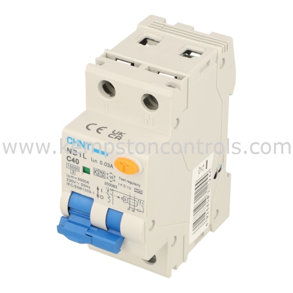 CHINT NB1L-C40 CHINT 1P+N, C CURVE, 30MA, 40A RCBO | Kempston Controls