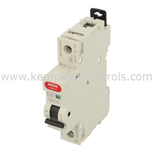MEM Classic MCH110 MEM CLASSIC MEMSHIELD 2 MCB, SINGLE POLE, 10A 10KA TYPE C | Kempston Controls