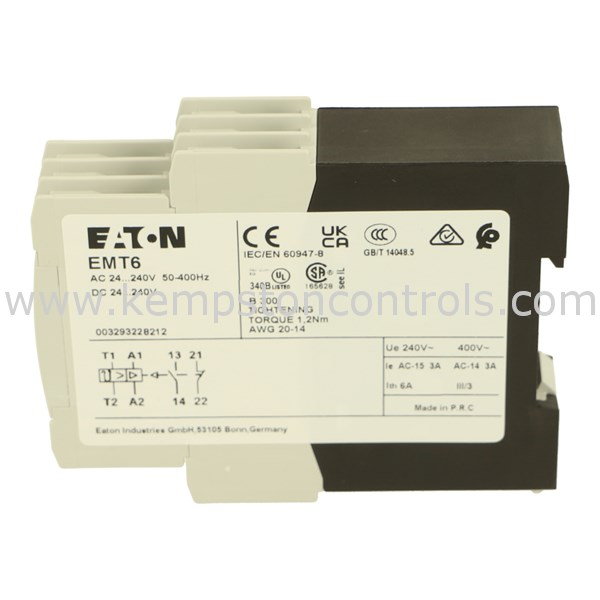 Eaton Moeller EMT6 MOELLER THERMISTOR OVERLOAD RELAY FOR M/C PROTECTION 24-240VAC(50/60HZ)/DC ...