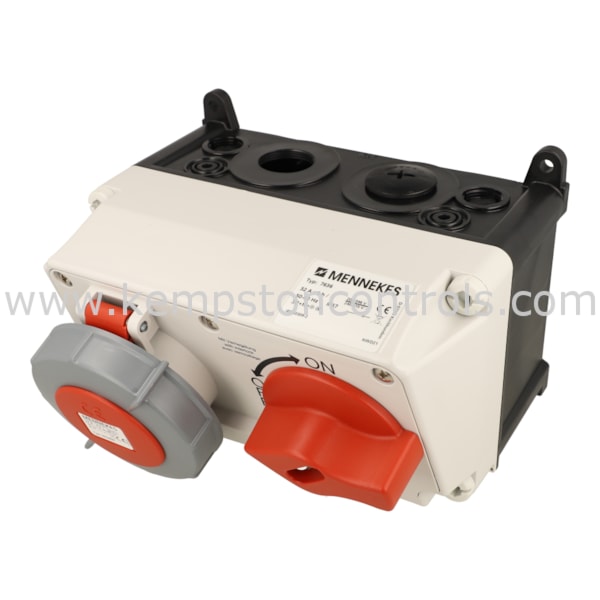 Mennekes 7636 MENNEKES RED AMAXX DUO INTERLOCKED SOCKET IP67 32A 5P ...