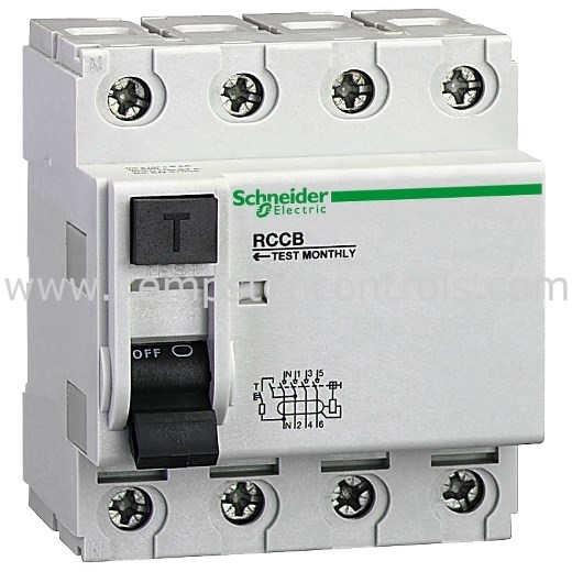 Schneider 16261 SCHNEIDER RCD, 80A, 30MA, 4POLE | Kempston Controls