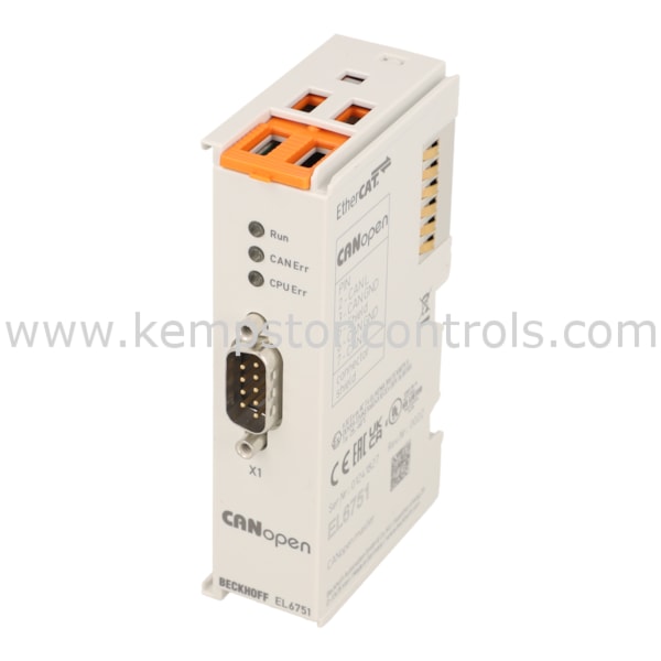 Beckhoff EL6751 BECKHOFF CANOPEN MASTER TERMINAL, 1 CHANNEL COMMUNITCATION INTERFACE, MASTER ...